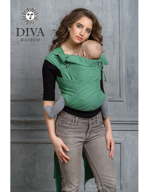 Diva Basico Mei Tai 100% cotton: Aloe - Baby Carrier, Baby Wrap