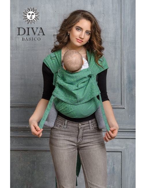 Diva Basico Mei Tai 100% cotton: Aloe - Baby Carrier, Baby Wrap