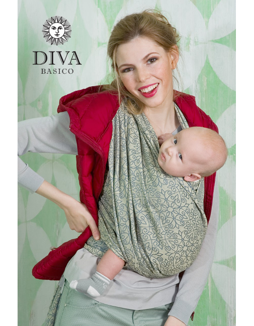 Diva Basico 100% cotton: Damasco - Baby Carrier, Baby Wrap