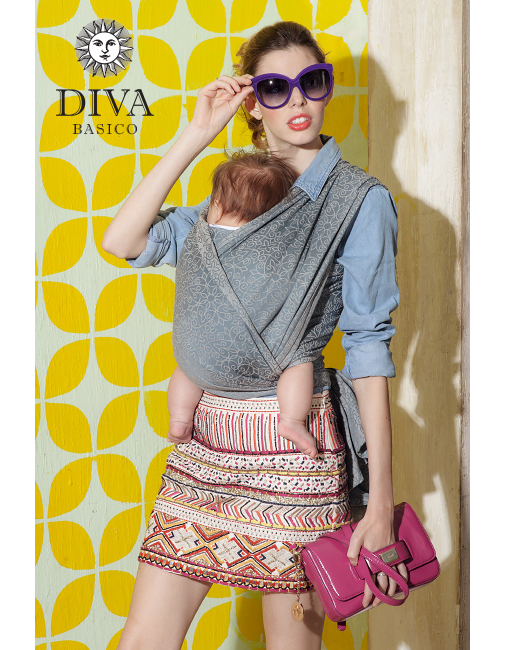 Diva Basico 100% cotton: Argento - Baby Carrier, Baby Wrap