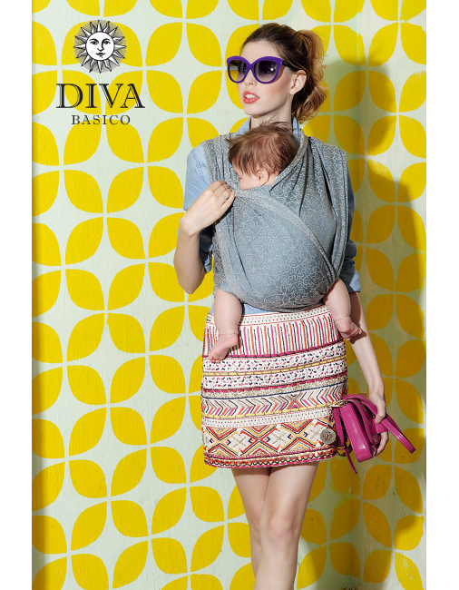 Diva Basico 100% cotton: Argento - Baby Carrier, Baby Wrap