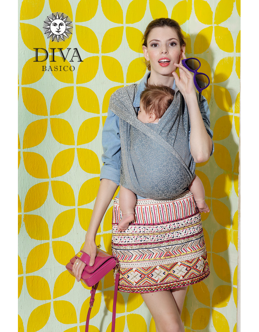 Diva Basico 100% cotton: Argento - Baby Carrier, Baby Wrap
