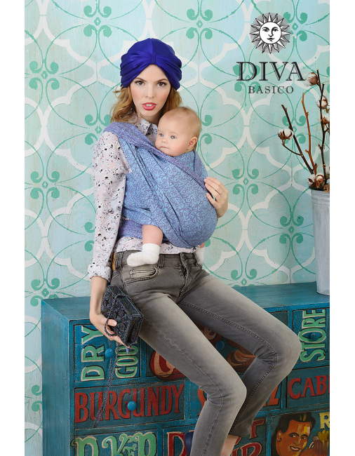 Diva Basico 100% cotton: Celeste - Baby Carrier, Baby Wrap