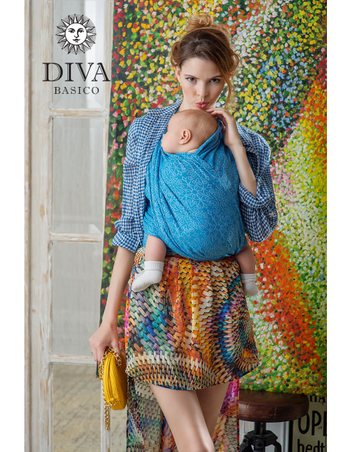 Diva Basico 100% cotton: Oltremare - Baby Carrier, Baby Wrap