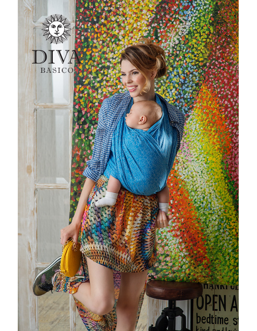 Diva Basico 100% cotton: Oltremare - Baby Carrier, Baby Wrap