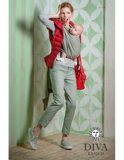 Diva Basico 100% cotton: Damasco - Baby Carrier, Baby Wrap